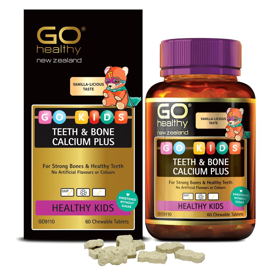 GO KIDS TEETH & BONES CALCIUM PLUS (60 Capsules)