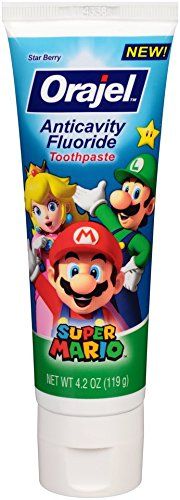 Orajel Super Mario Star Berry Anti-Cavity Fluoride Toothpaste, 4.2 Oz ...