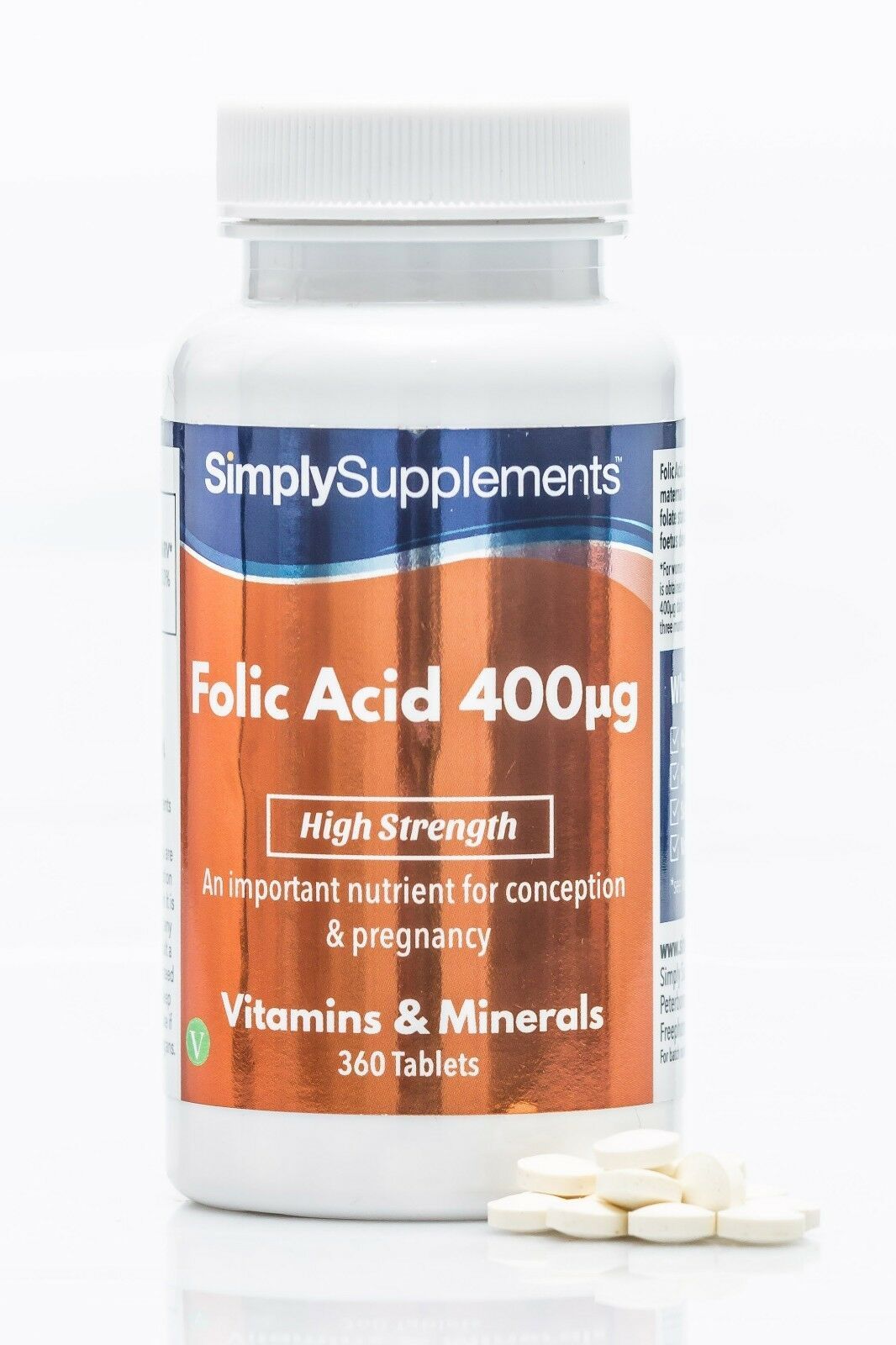 Viên Uống Bổ Sung Vitamin B Folic Acid SIMPLY SUPPLEMENTS 400mcg 260 ...