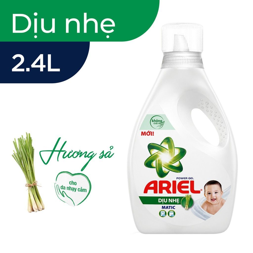 NƯỚc GiẶt Ariel DỊu NhẸ Cho Da NhẠy CẢm DẠng Chai 24kg