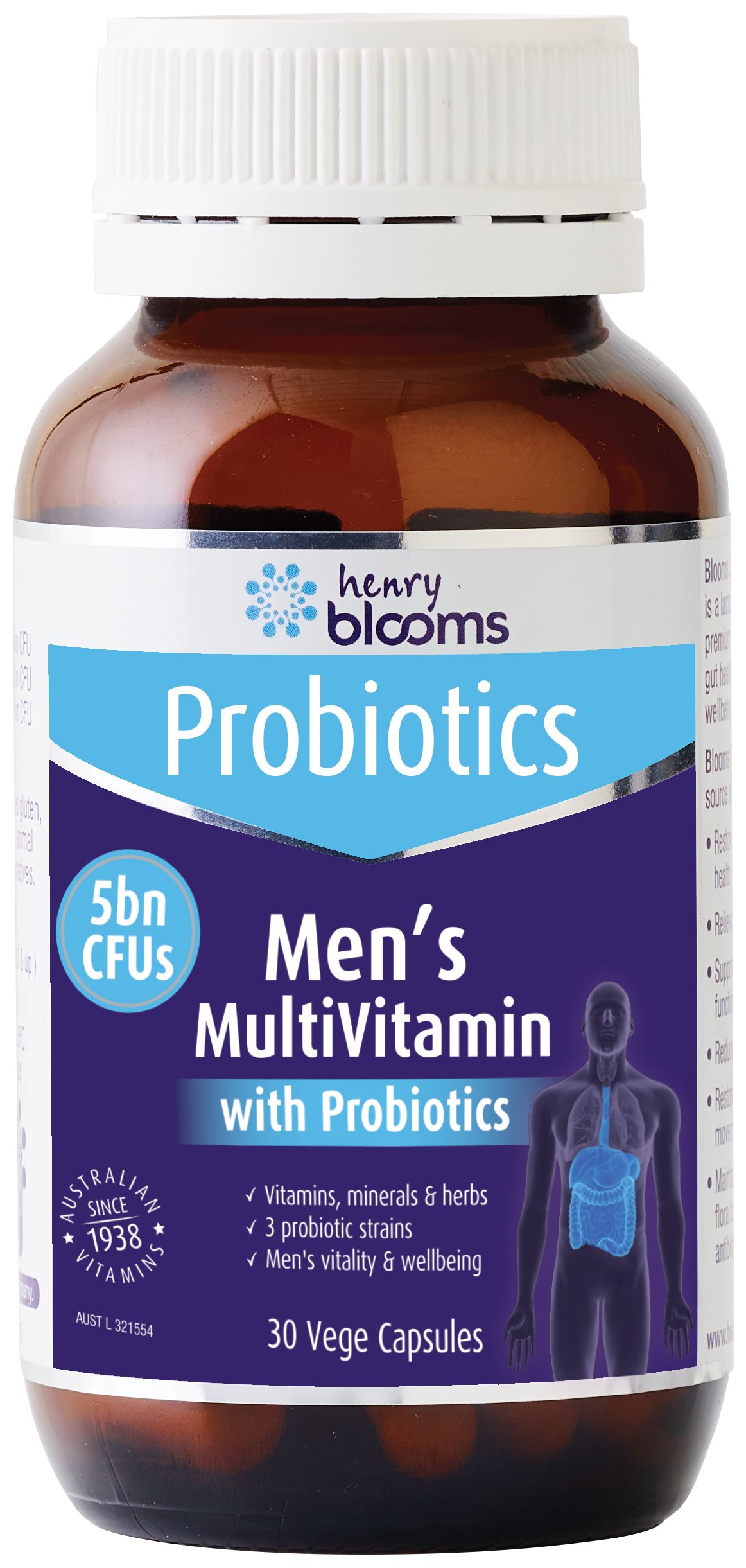 Henry Blooms - Men's Multivitamin with Probiotics | iCheck.vn