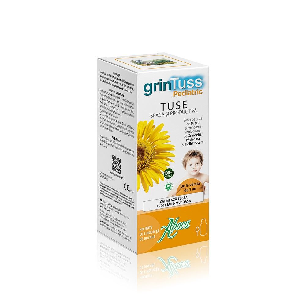 GrinTuss Pediatric cough syrup for children, 180 ml, Aboca | iCheck.vn