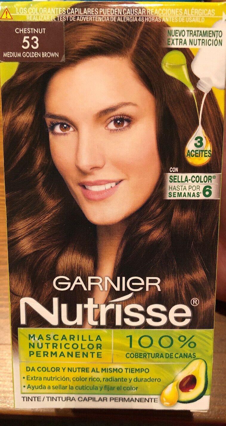 Garnier Nutrisse Nourishing Color Creme Hair Color, 53 Medium Golden ...