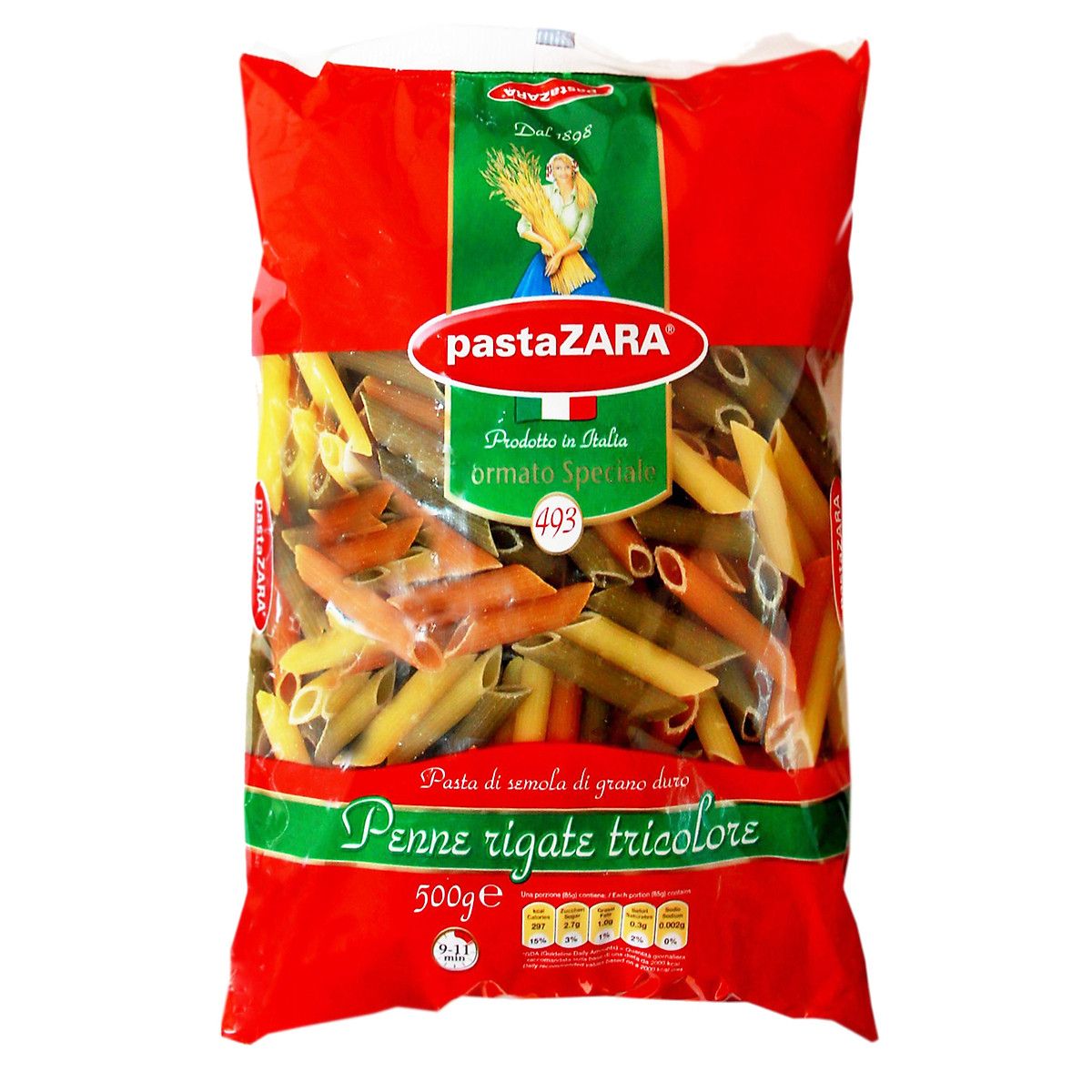 Nui Ý Ống Xéo 49 3 Màu Pasta Zara Gói 500g | iCheck.vn