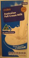 Coles Australian Full Cream Milk Long Life - 1 Litre | iCheck.vn