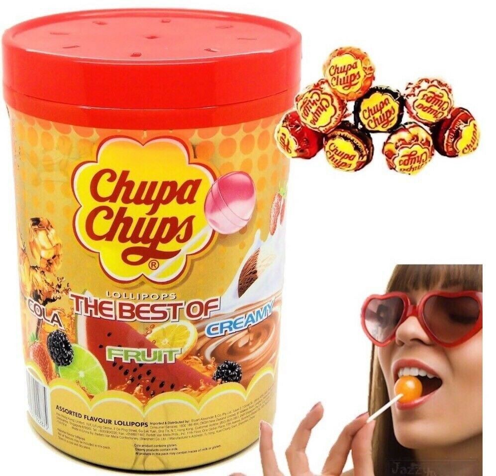 Chupa Chups Lollipops Bulk Lollies Jar Assorted Flavours | iCheck.vn