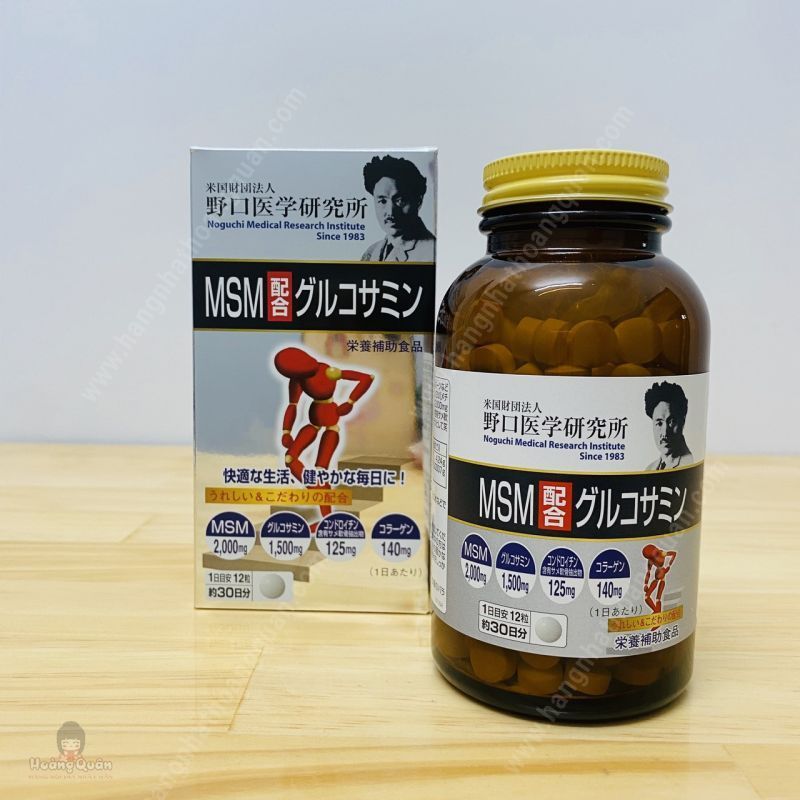 Viên uống glucosamin Noguchi hỗ trợ xương khớp MSM 360 viên