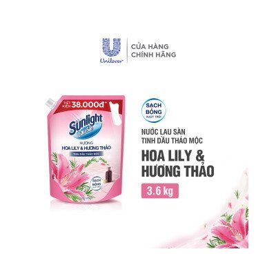 Nước lau sàn Sunlight lily 3kg6 (bịch) | iCheck.vn