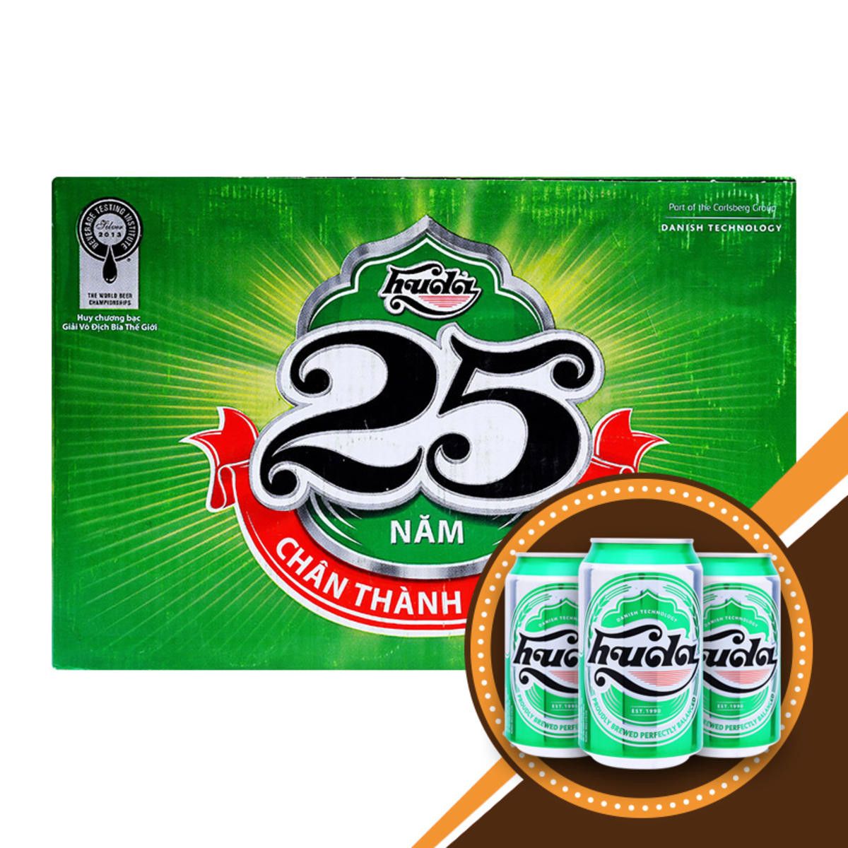 8938503070164 - Bia Huda Carlsberg thùng 24 lon x 330ml