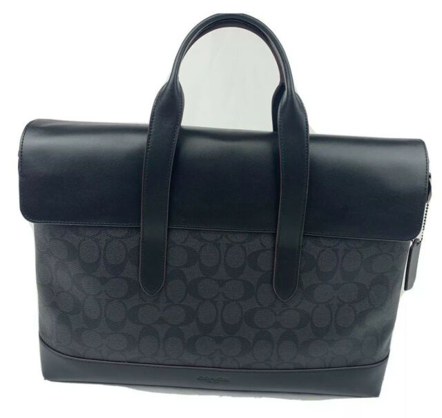 Coach Men's Bag Hamilton Portfolio Brief Signature Canvas Briefcase ...