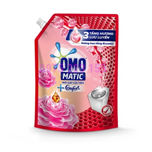 Nước Giặt Omo Matic Comfort Hương Hoa Hồng Ecuador - Máy Giặt Cửa Trên ...