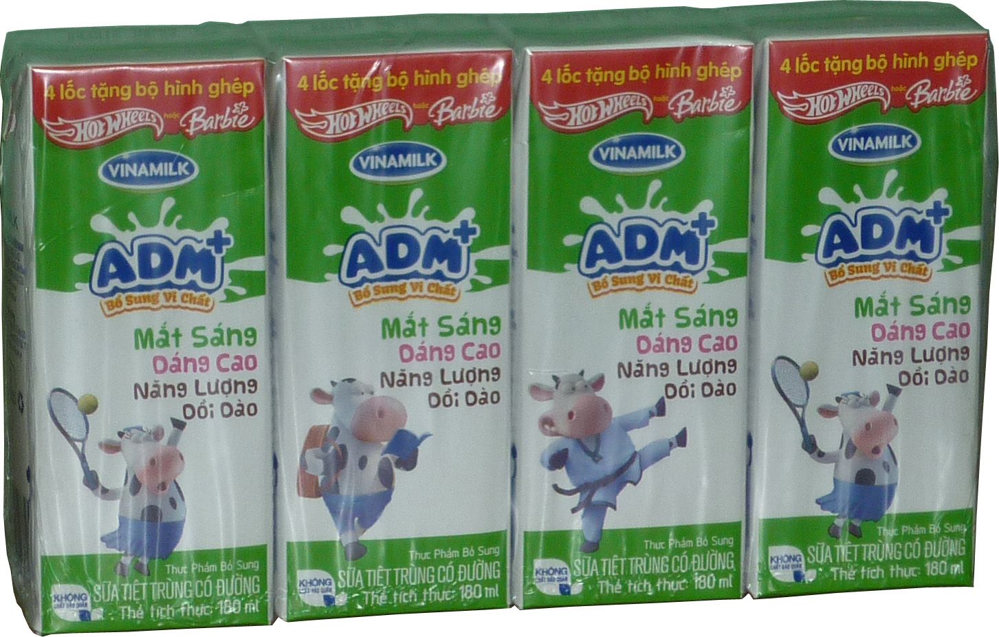 Sữa tiệt trùng ADM+ Vinamilk có đường thùng 48 hộp x 180ml | iCheck.vn