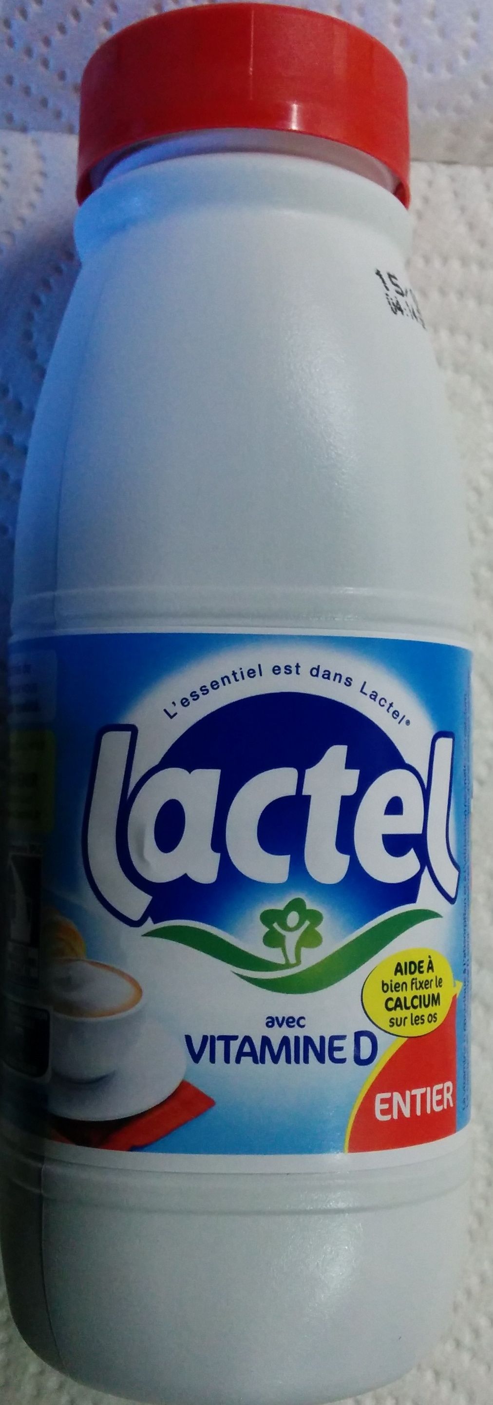 Lait Entier avec Vitamine D - Lactel - 50 cl